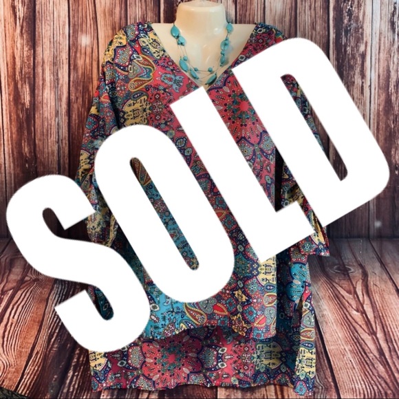 new directions | Tops | New Direction Womens Plus 3x Top Boho Paisley ...